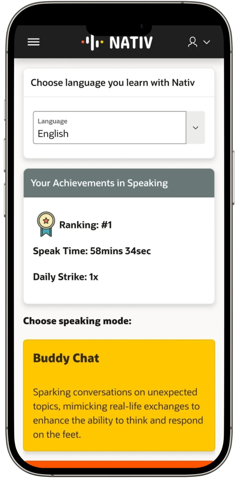 Nativ • Practice Speaking a New Language | Your Key to Fluency